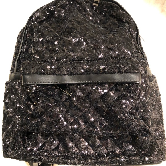 alex & max | Bags | Alex Max Sequin Backpack Black | Poshmark